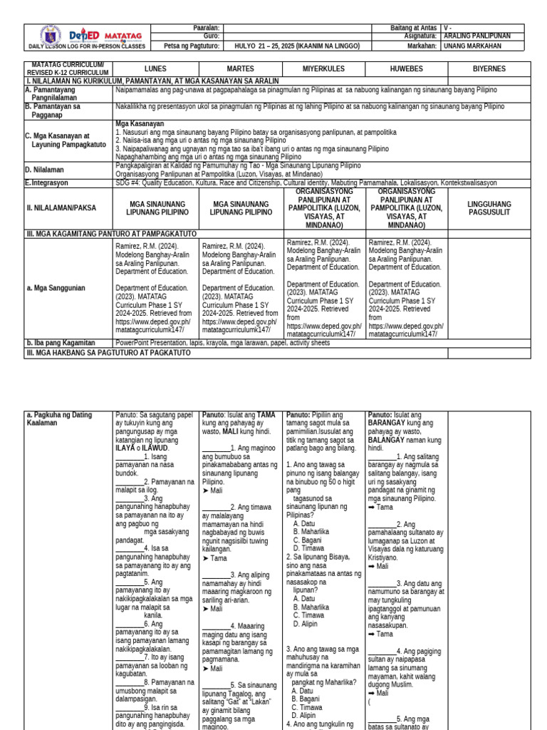 Q1 Ap DLL Week-6 | PDF