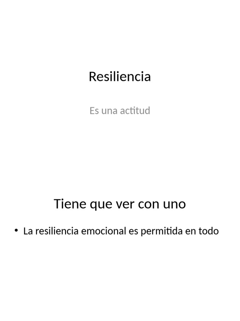 Cuando Una Persona Es Resiliente | PDF