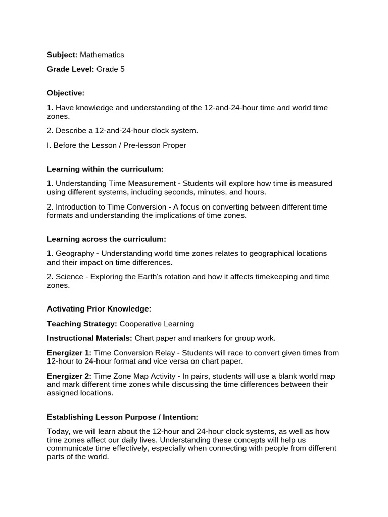 Matatag DLP - Lesson Plan Mathematics.q1w1d1 | PDF | Learning | Inquiry ...
