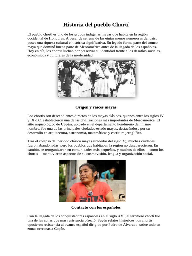 Historia y cultura del pueblo Chortí | PDF | Civilización maya | Honduras