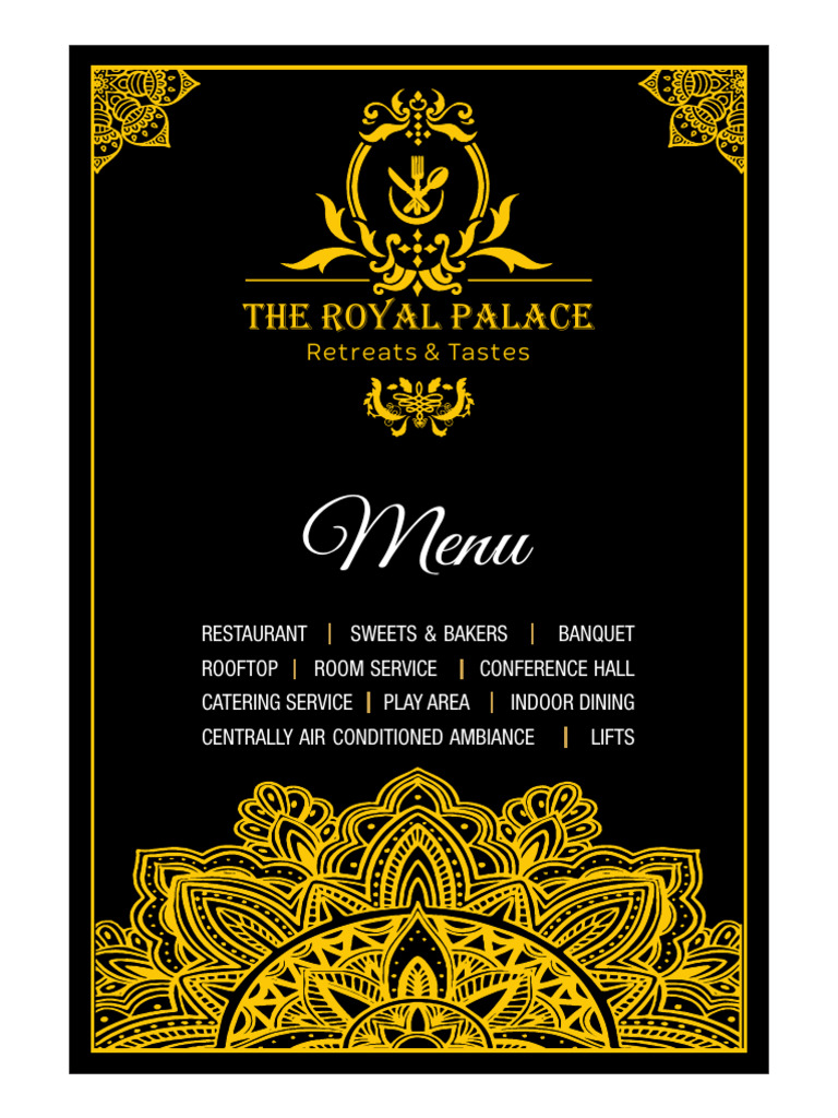 Royal Palace Mithi Restaurant Menu | PDF | Hamburgers | Foods