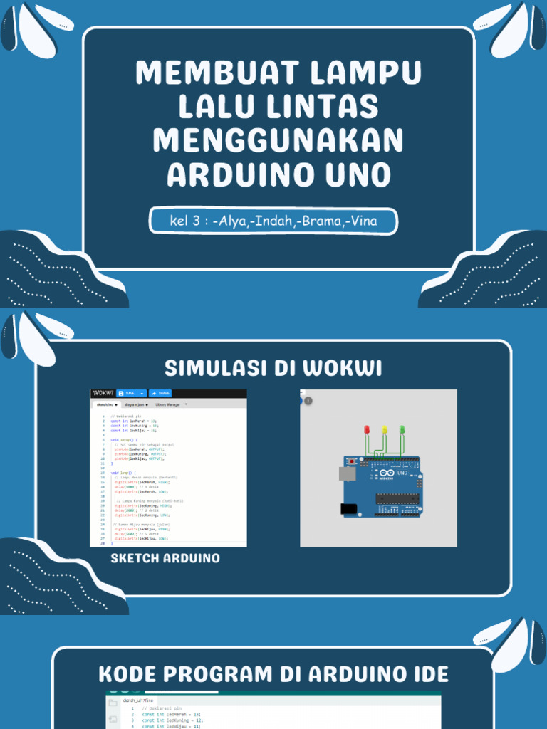 Membuat Lampu Lalu Lintas Menggunakan Arduino Uno | PDF