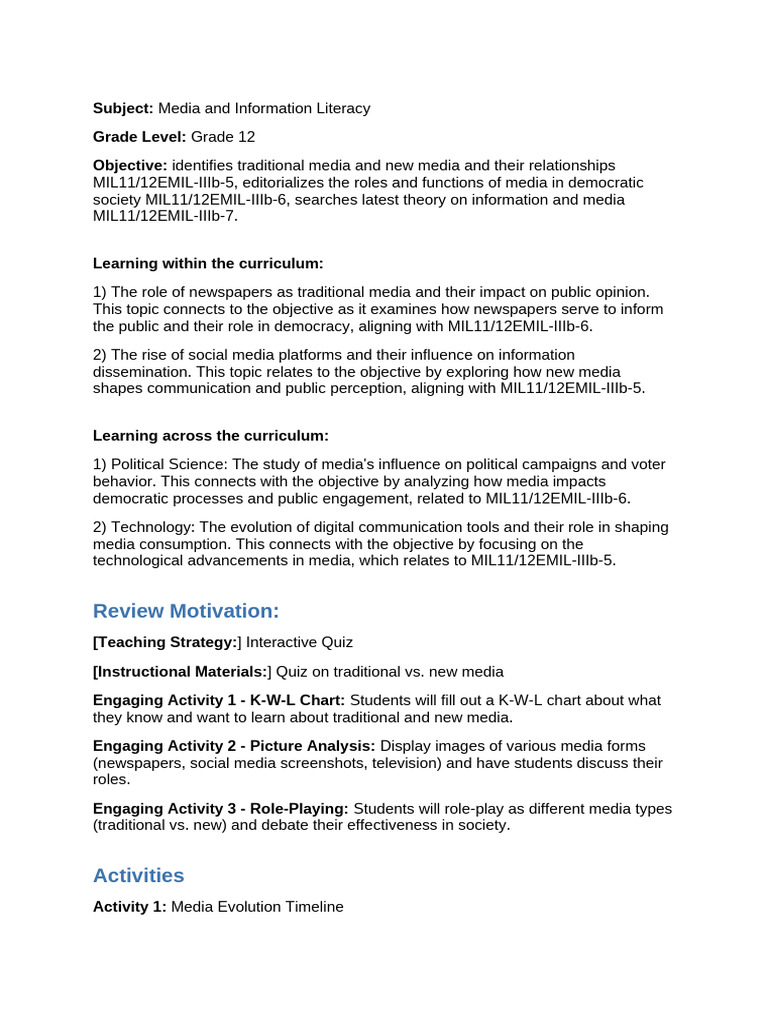 Understanding Media Literacy in Education | PDF | New Media | Social Media