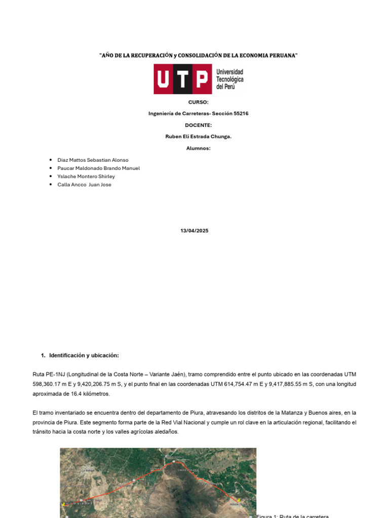 Planos de la Ruta PE-1NJ en Piura | PDF | Tráfico | Peatonal