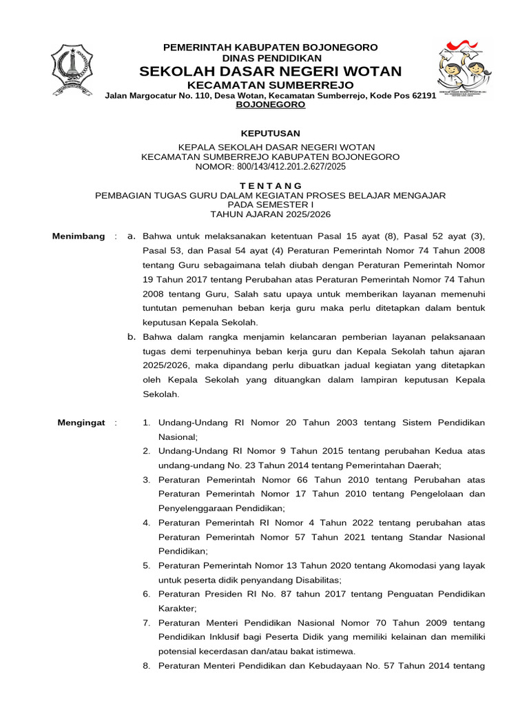 SK PTM SDN Wotan 2025-2026 Ganjil | PDF