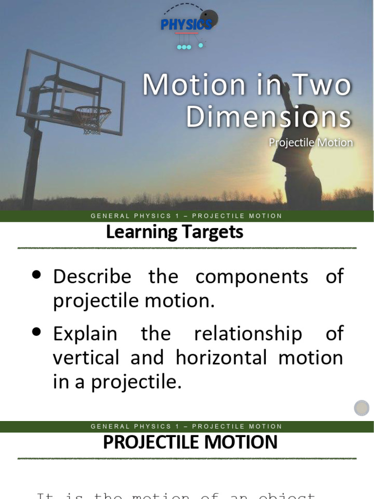 Lesson 5 - Projectile Motion | PDF | Projectiles | Acceleration