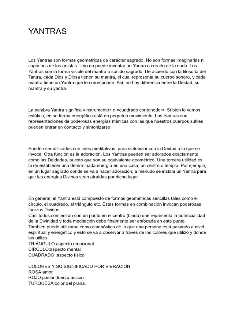 YANTRAS | PDF | Color | Amor