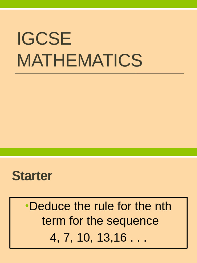 Finding nth Term of Quadratic Sequences | PDF