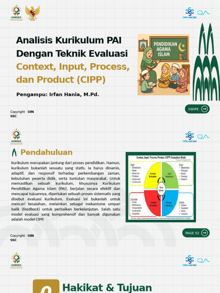 13 Analisis Kurikulum PAI Dengan Teknik Evaluasi Model Context, Input ...