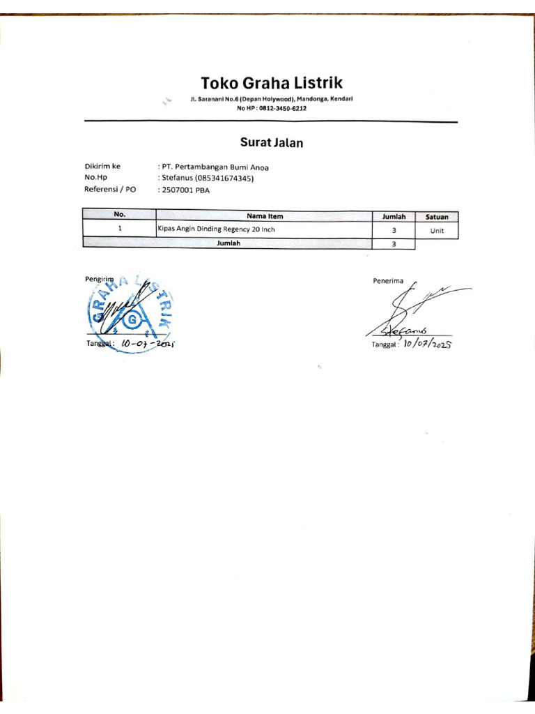 Surat Jalan Graha | PDF