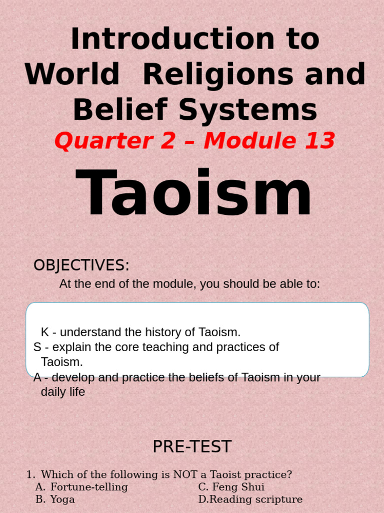 Intro To World Religions and Belief Systems Q2 1 1 | PDF | Laozi | Yin ...