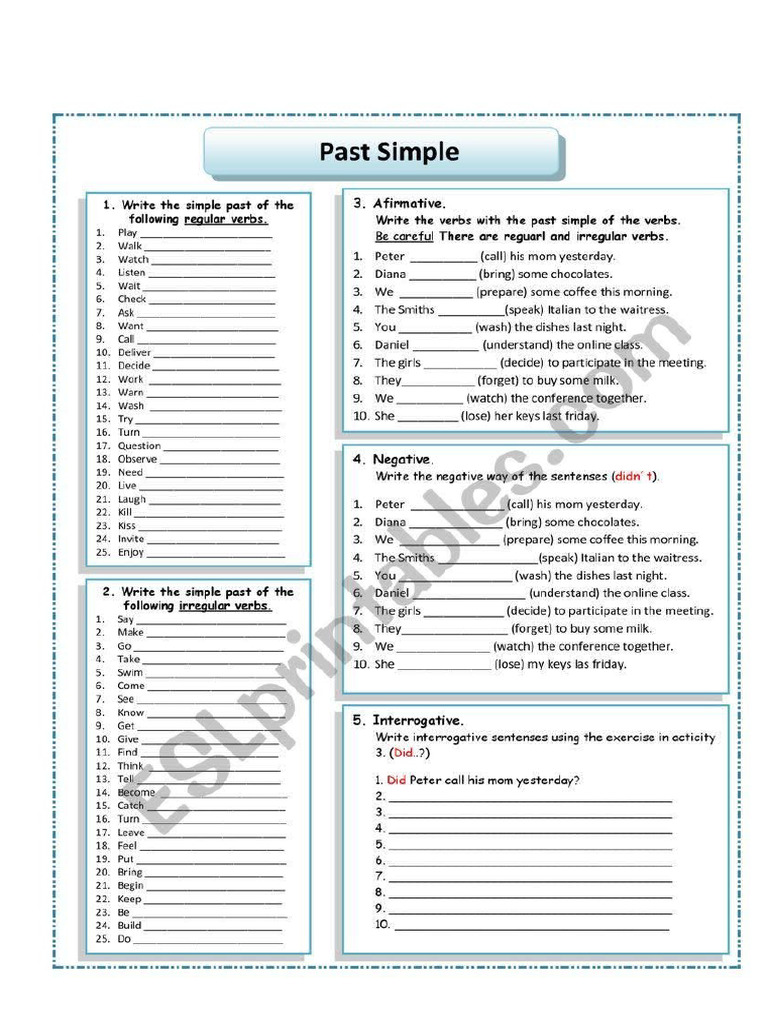 Simple Past | PDF