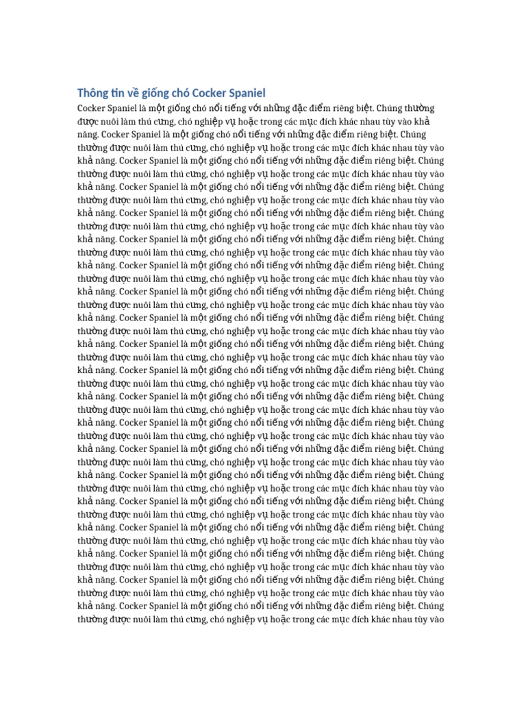 Cocker Spaniel | PDF