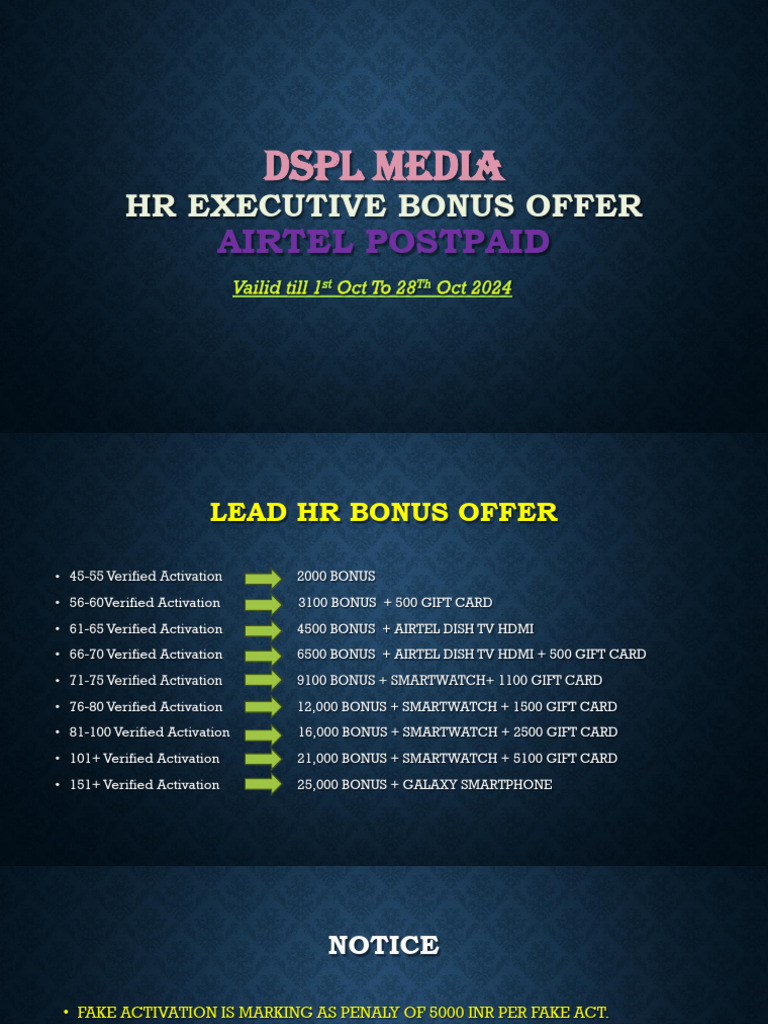 DSPL Oct Bonus (HR EXECUTIVE) | PDF