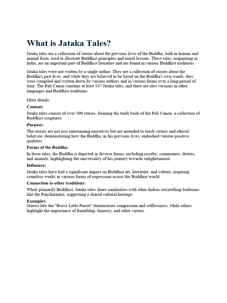 Understanding Jataka Tales and Their Lessons | PDF | Bodhisattva | Nāstika