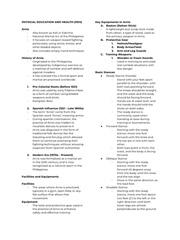 Physical Education and Health (Peh) | PDF