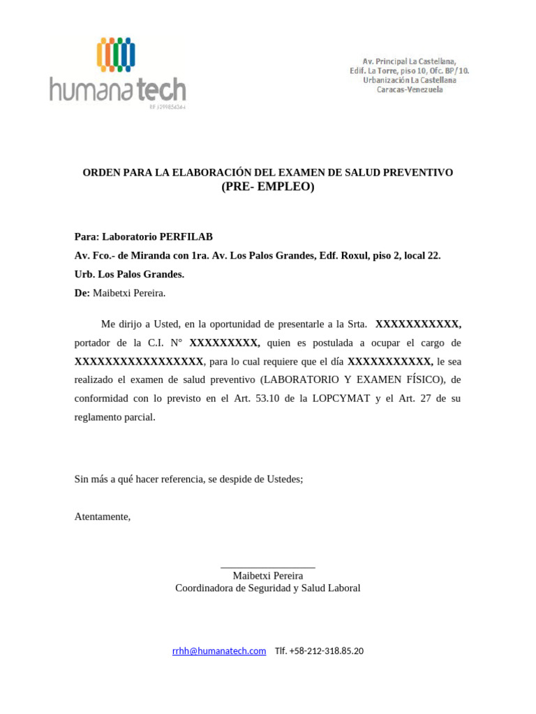 Gco-Sssl-F-007 Examen de Salud Pre Empleo | PDF