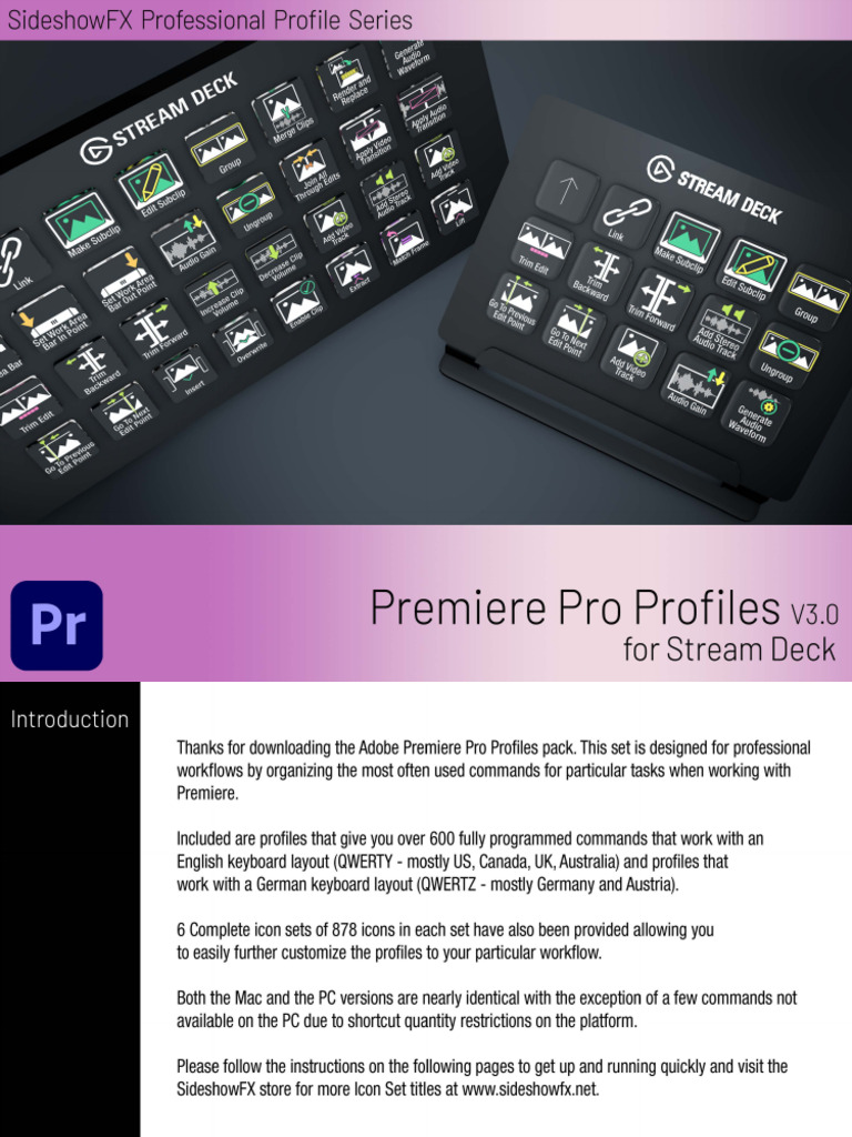 Premiere Pro Profiles For Stream Deck V3.1 | PDF