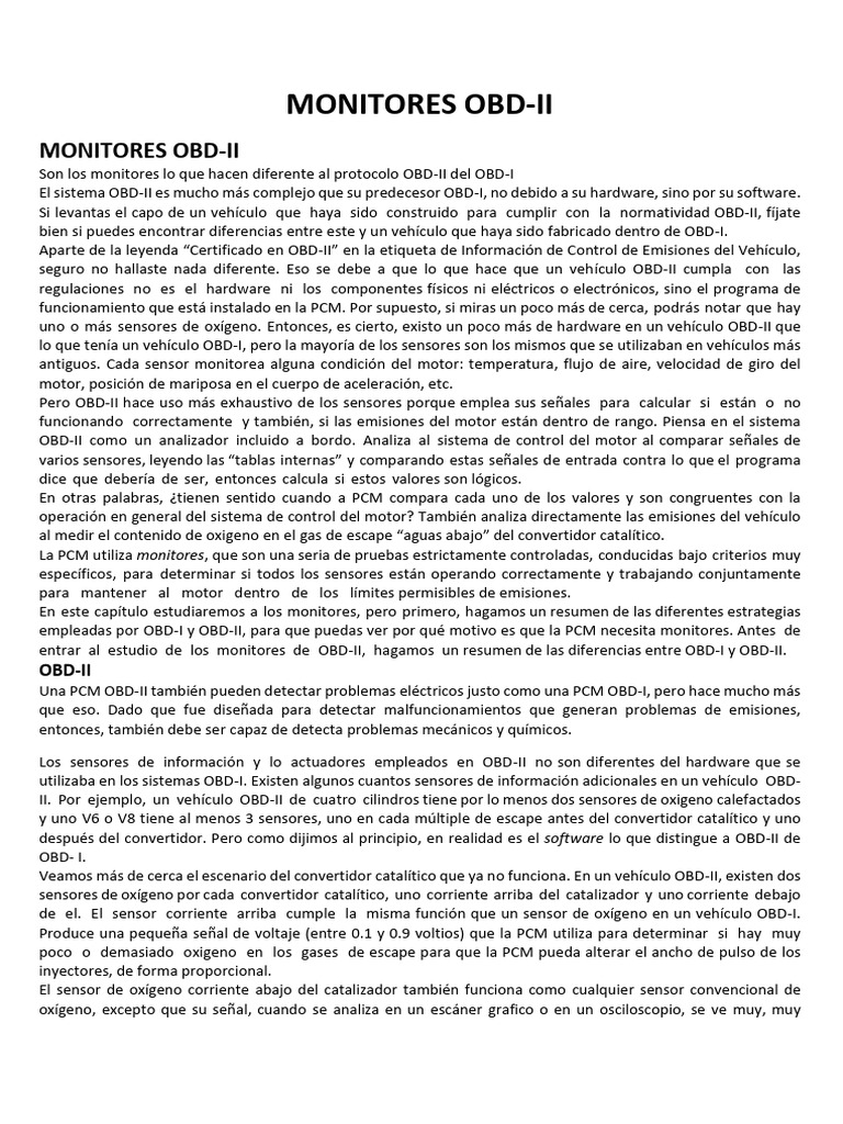 Obd 2 | PDF | Catálisis | Hardware de la computadora