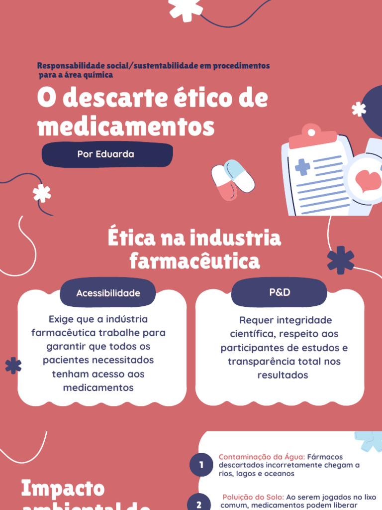 Descarte Ético de Medicamentos: Práticas Seguras | PDF | Desperdício ...
