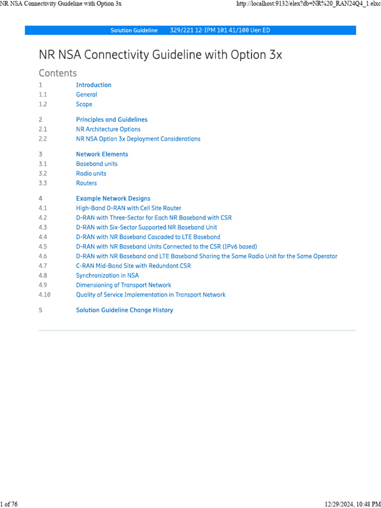 NR NSA Connectivity: Option 3x Guide | PDF