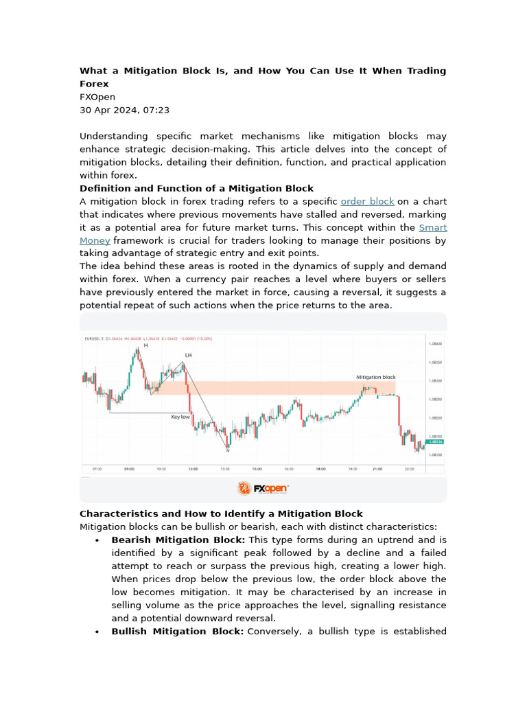 Understanding Mitigation Blocks in Forex | PDF | Market Trend | Foreign ...