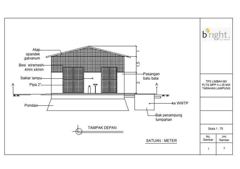 Desain TPS Limbah B3 Tarahan Lampung | PDF