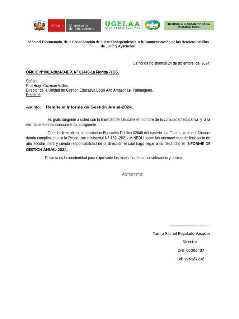 Informe de Gestión Escolar Anual - Quinayoc-2023-Iga | PDF | Enseñando | Plan de estudios