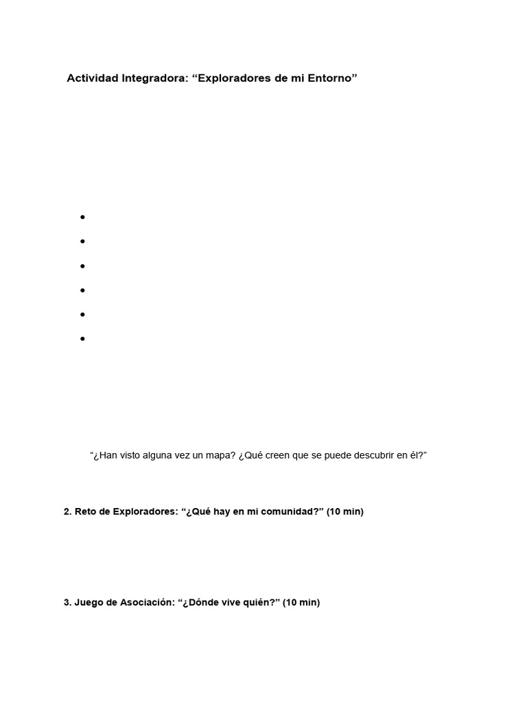 Actividad Integradora - "Exploradores de Mi Entorno" | PDF | Ecosistema ...
