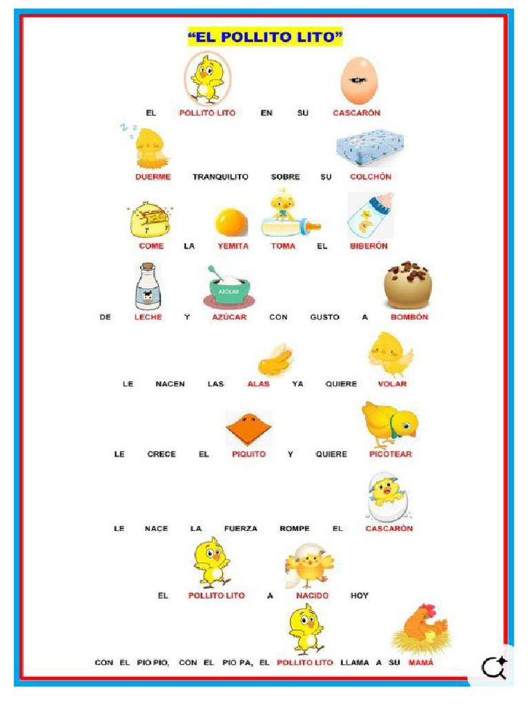Pictograma El Pollito Lito | PDF