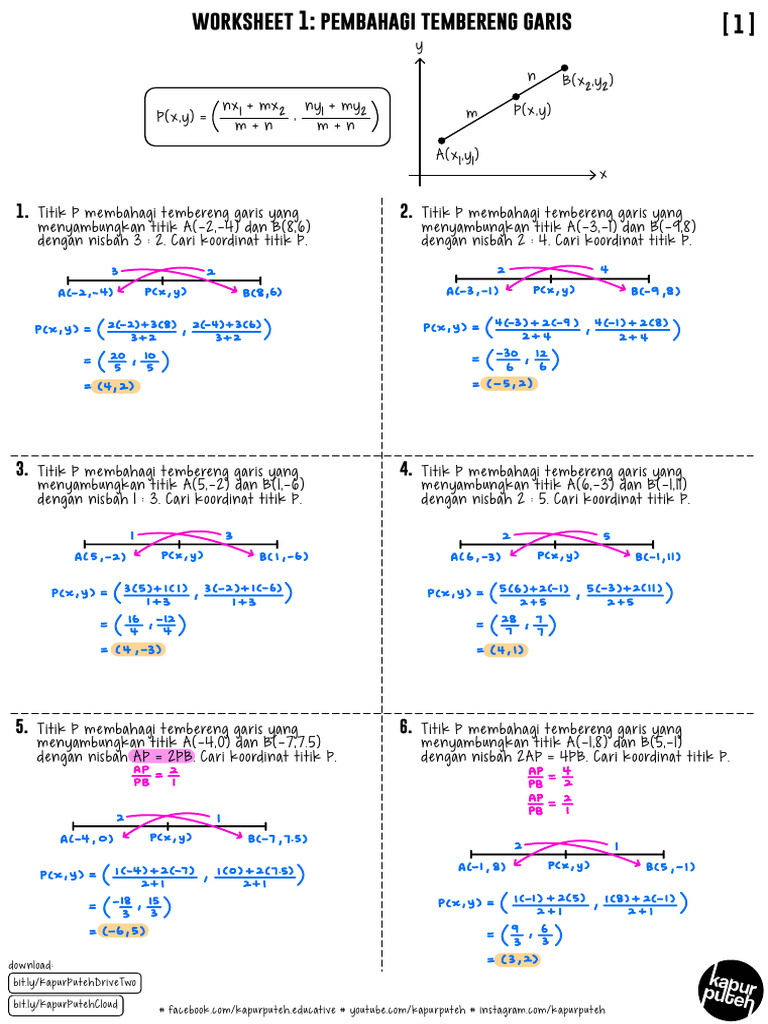 Koordinat Tembereng Garis Matematik | PDF