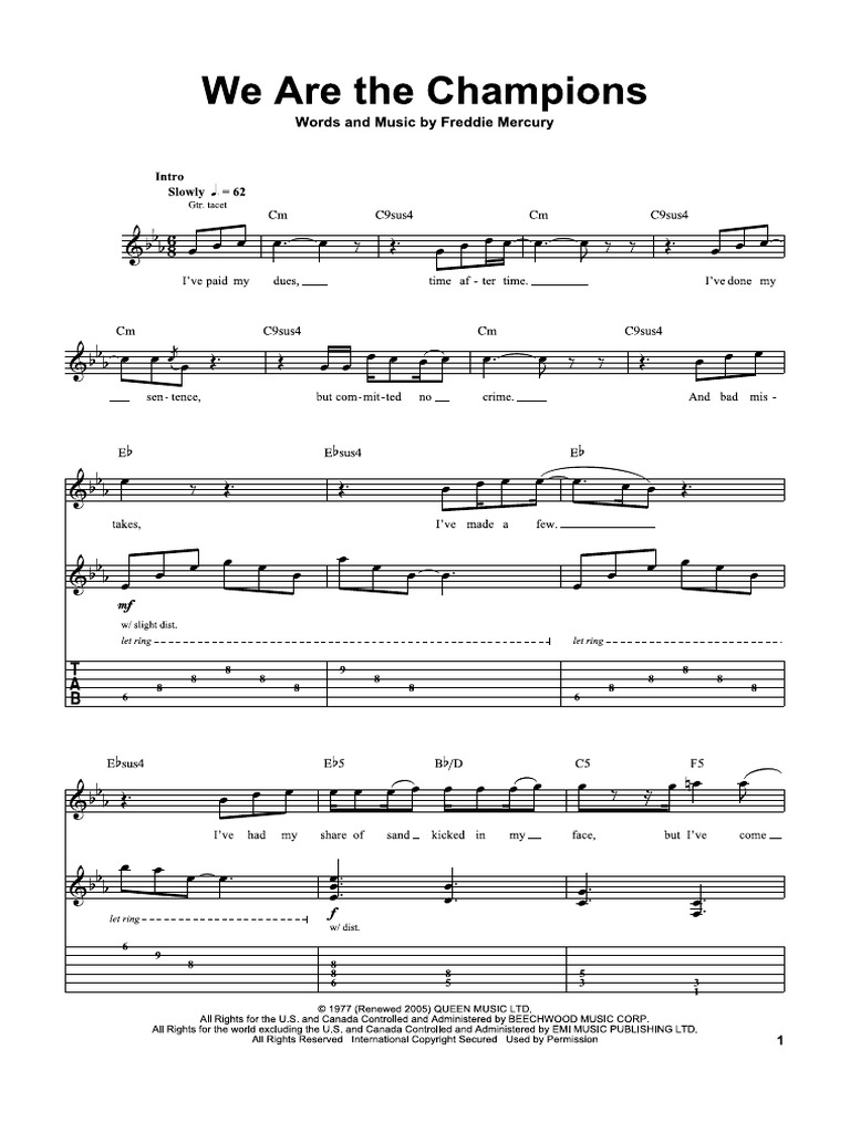 We Are The Champions | PDF