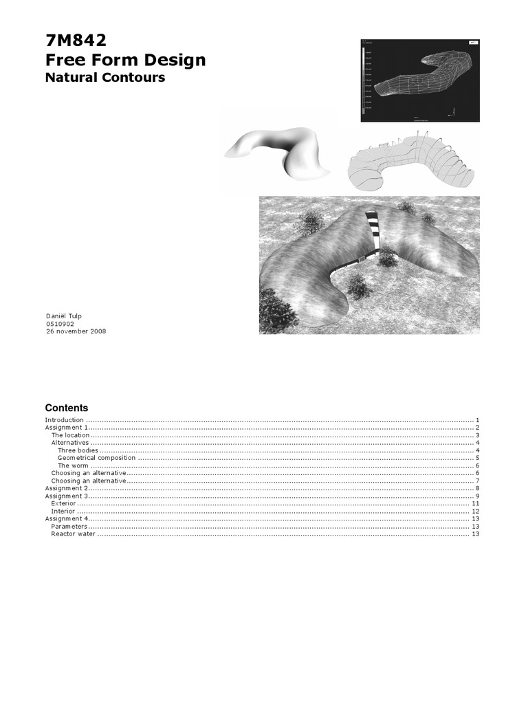 Free Form Design - Verslag | PDF | Autodesk 3ds Max | Shape