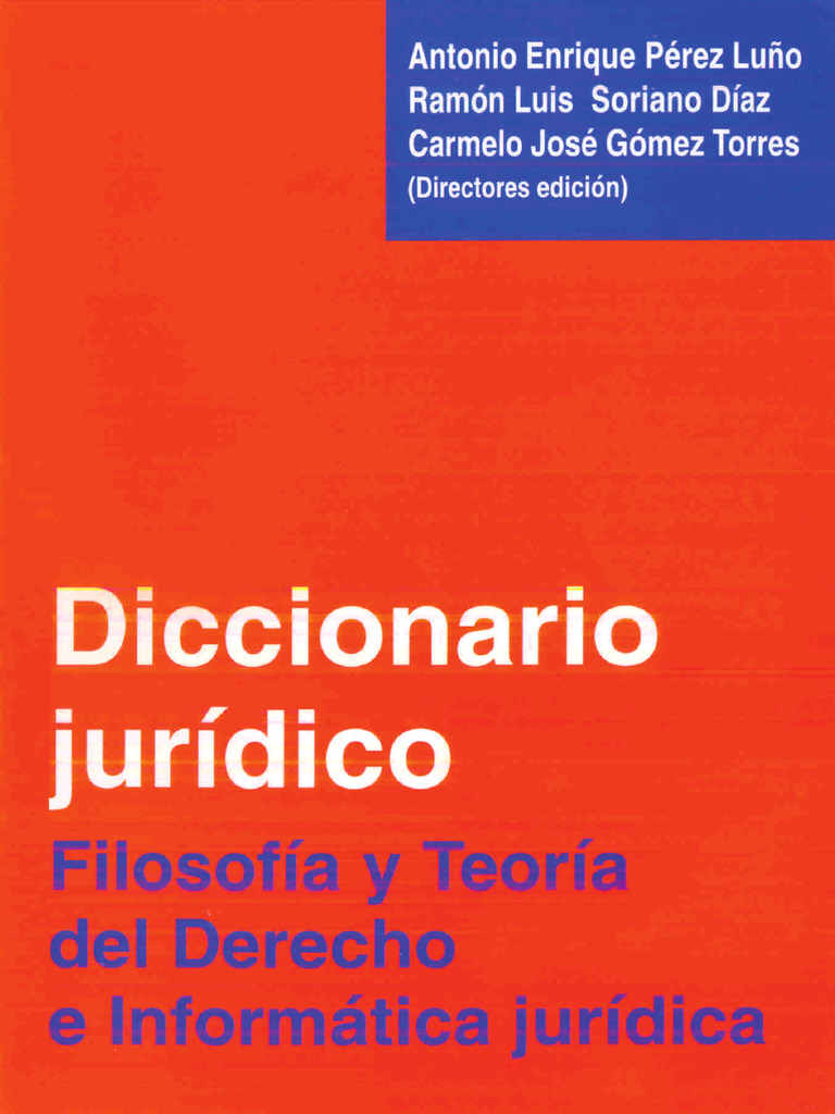 Diccionario Jurídico PÉREZ LUÑO | PDF
