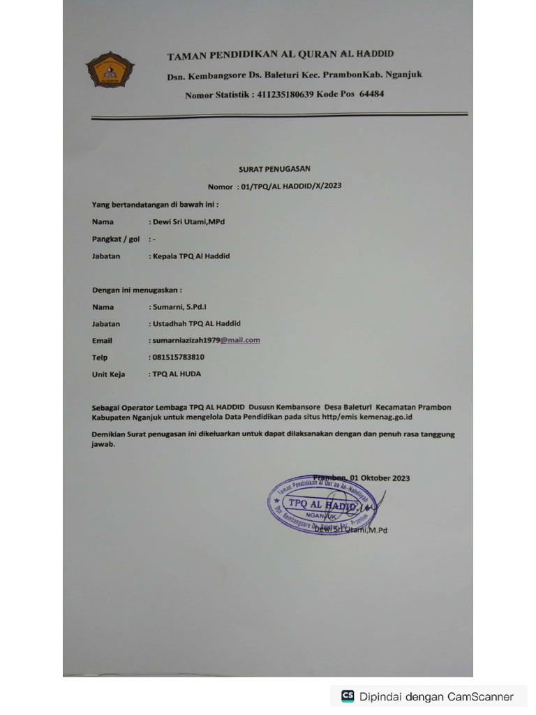 SK Operator TPQ | PDF