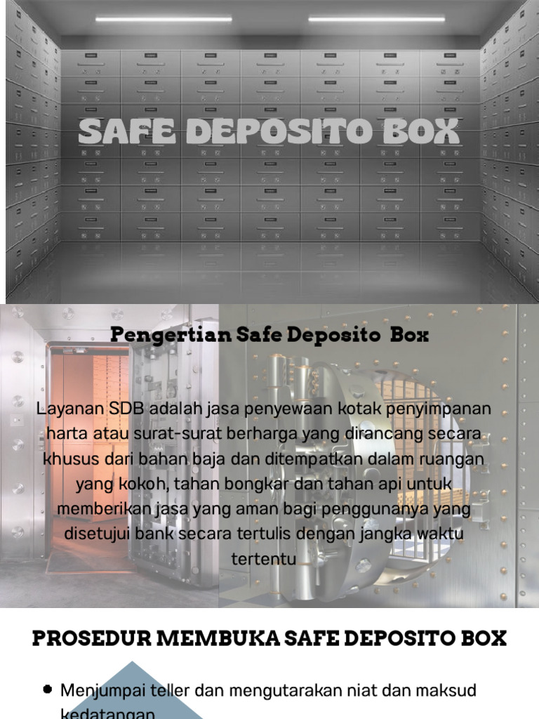 Layanan Sewa Safe Deposito Box SDB | PDF