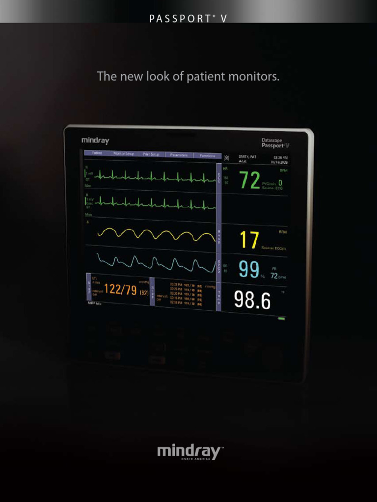 Portable Patient Monitor Passport V | PDF | Monitoring (Medicine)
