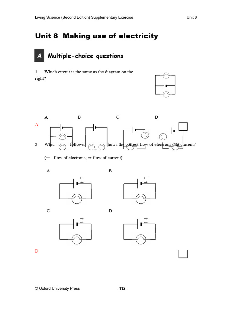 Grade 10 Electricity Circuit Exercises | PDF | Series And Parallel ...