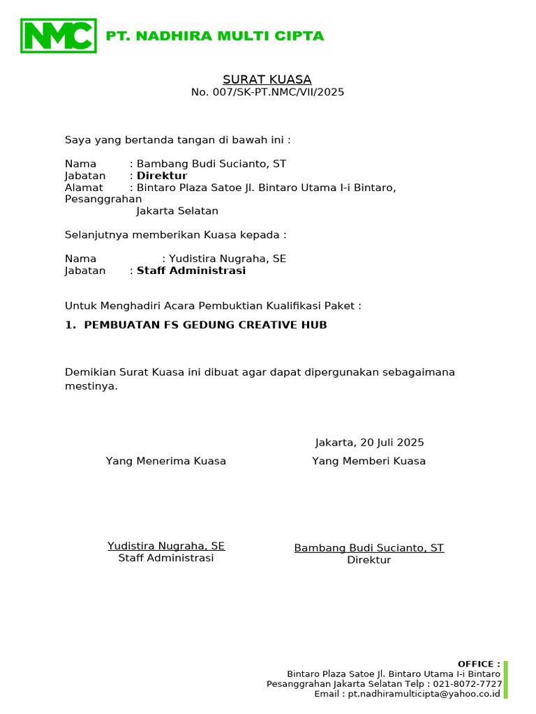 Surat Pernyataan 1 | PDF