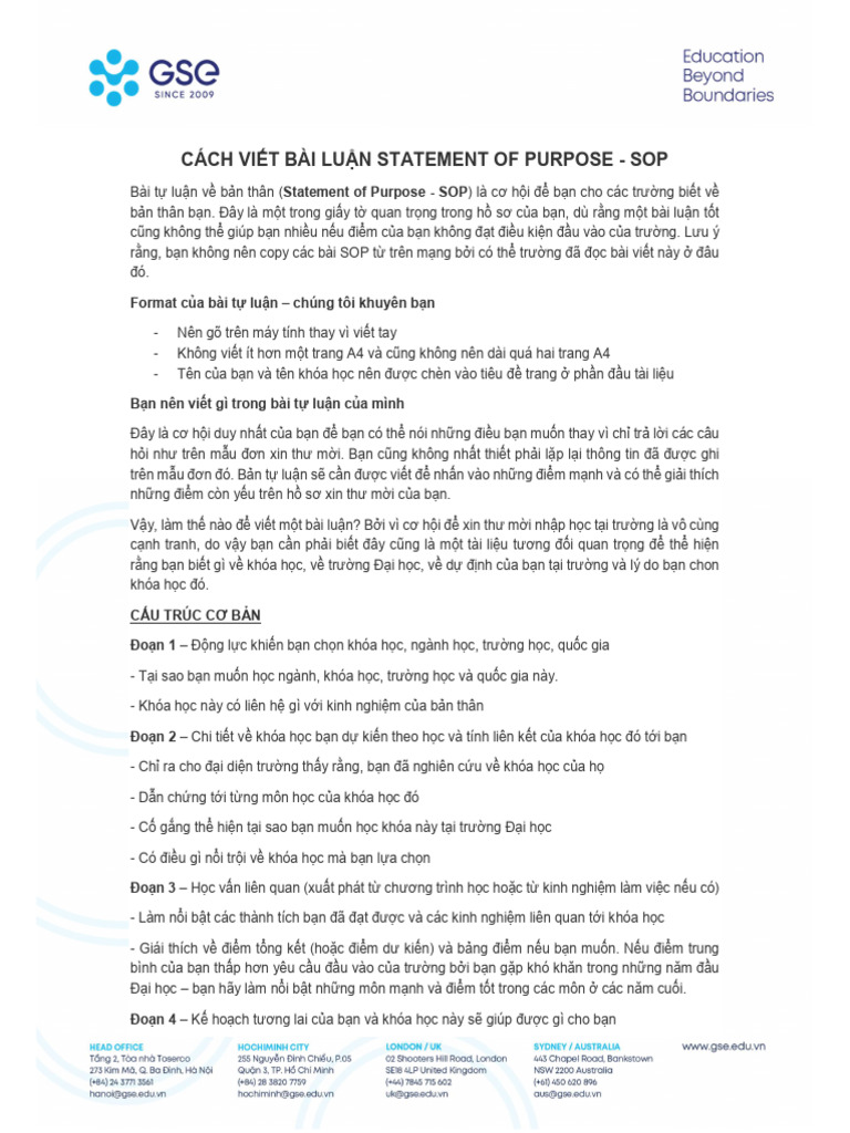 @ SOP - Guidance | PDF