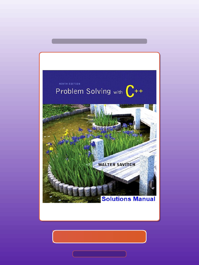 Problem Solving With C 9th Edition Savitch Fast Access | PDF | C++ | Computer Programming