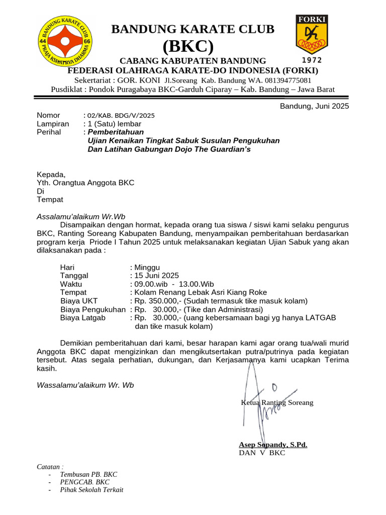 Surat Ukt 2025 | PDF