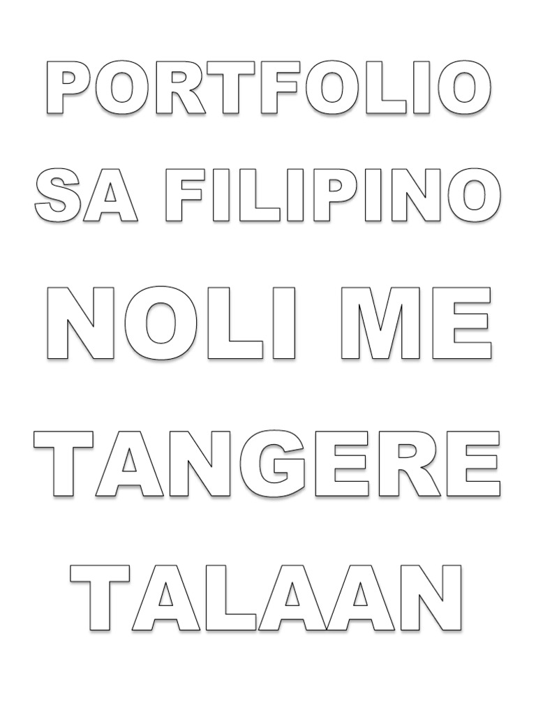 Portfolio Sa Filipino | PDF
