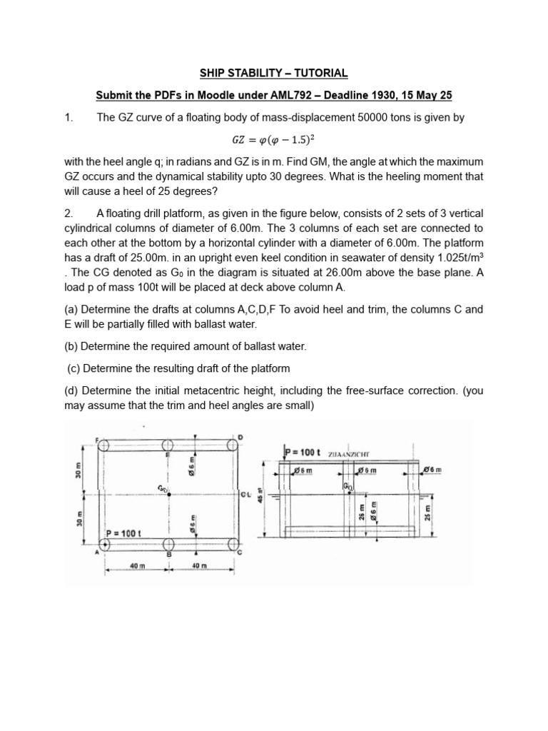 Ship Stability Tutorial 15 May 25 | PDF