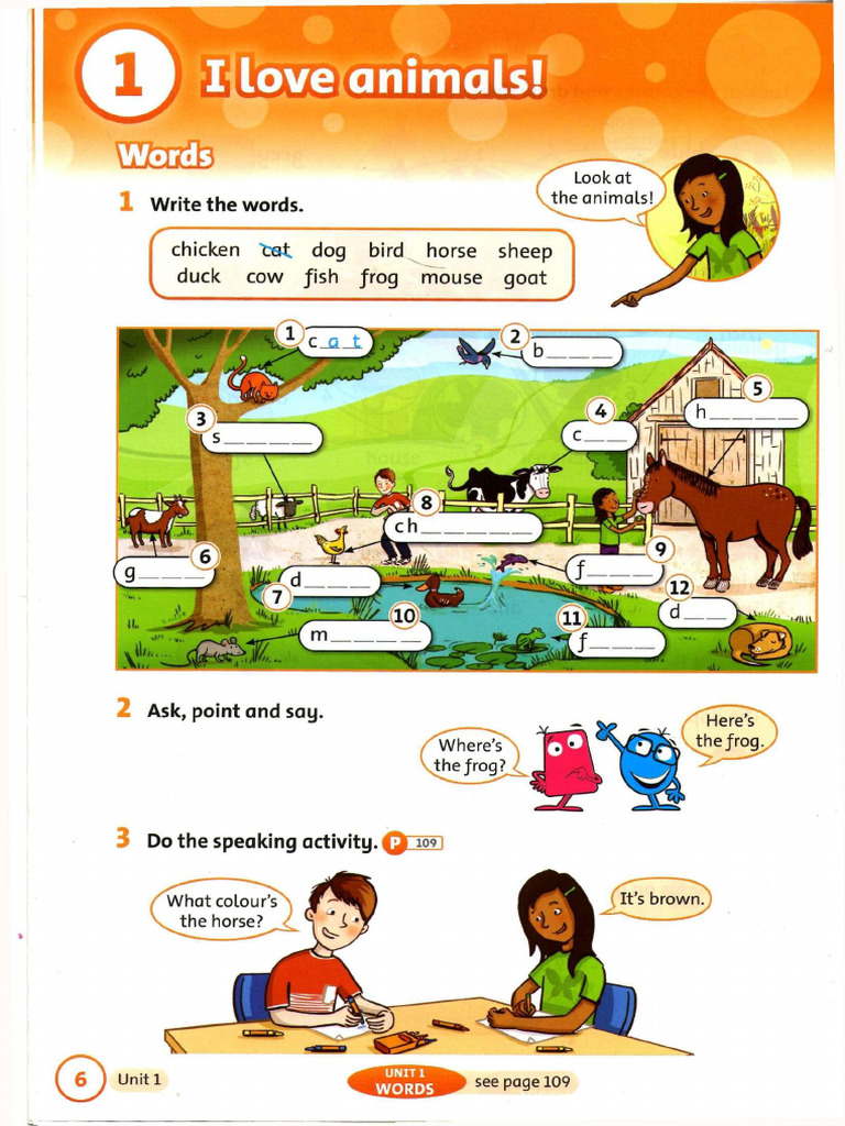 Unit 1. Starters - I Love Animals | PDF
