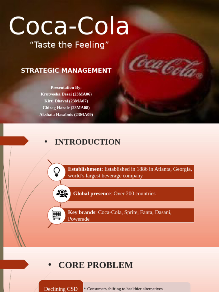 Coca-Cola Strategic Management Analysis | PDF | The Coca Cola Company ...