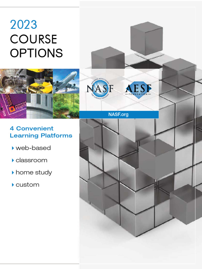 2023 NASF AESF Course Catalog v3 | PDF | Metals | Chemical Processes