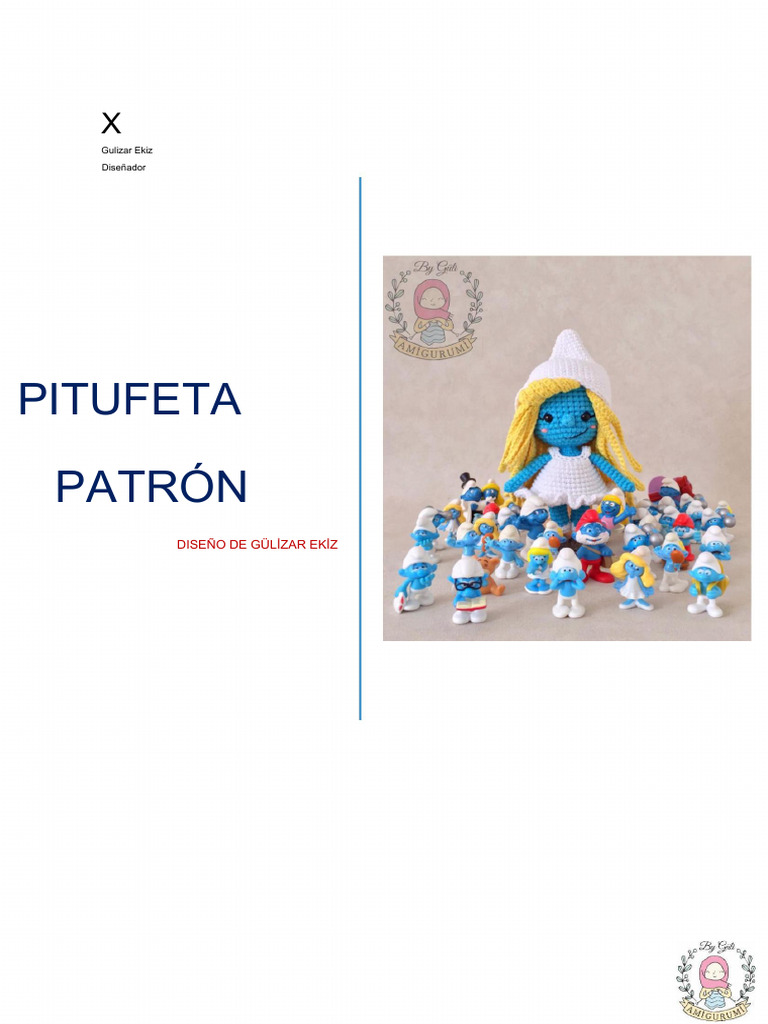 Patrón Amigurumi de Pitufina | PDF
