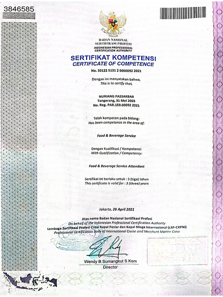 Sertifikasi BNSP PDF | PDF