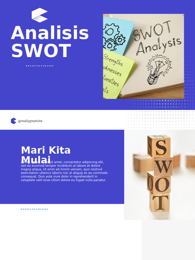 Biru Modern Analisis SWOT Prensentasi | PDF